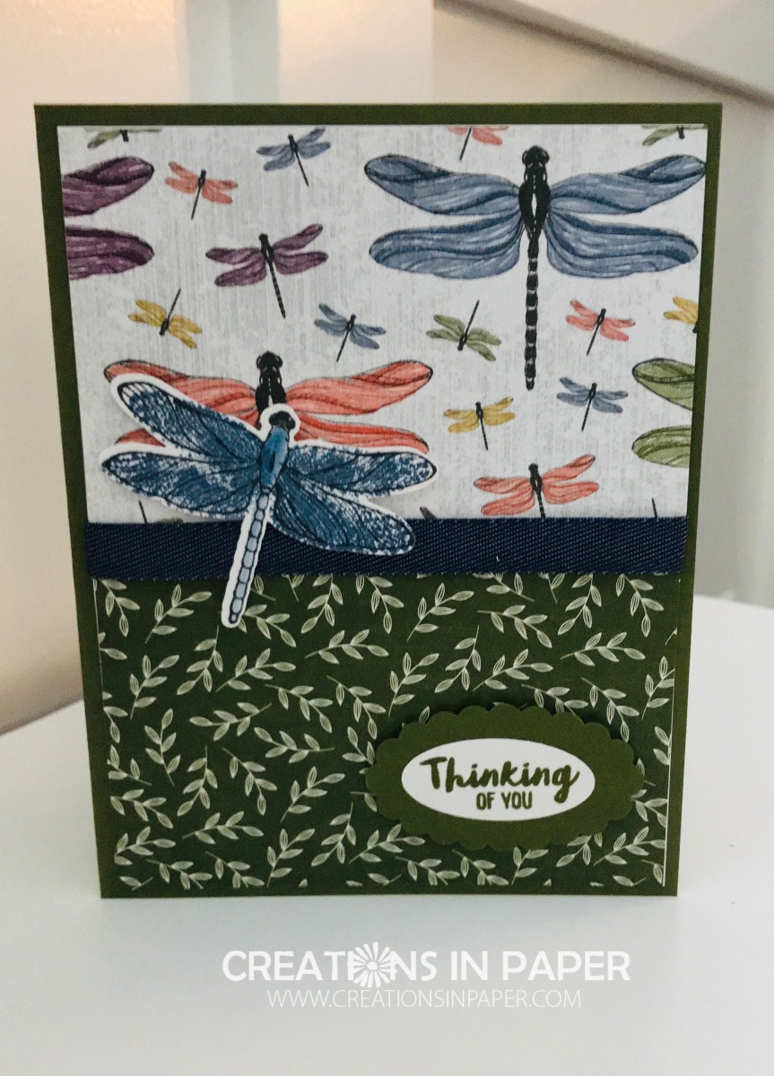 Handmade Dragonfly Card - Creations in Paper