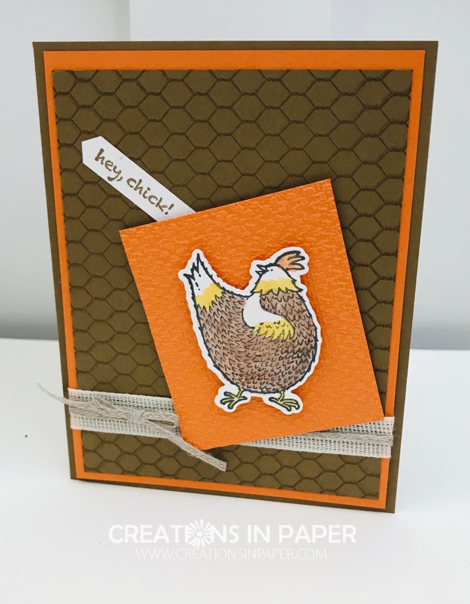 Hey Chick Stampin' Up Card Idea - Creations in Paper