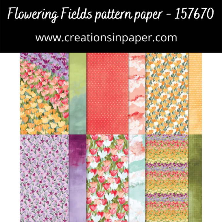 Stampin' Up Flowering Fields pattern paper - Creations in Paper
