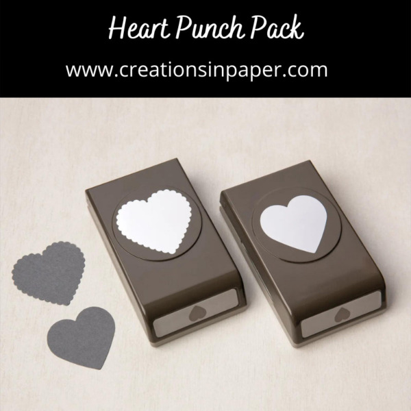 Stampin' Up Heart Punch Pack Masculine - Creations in Paper