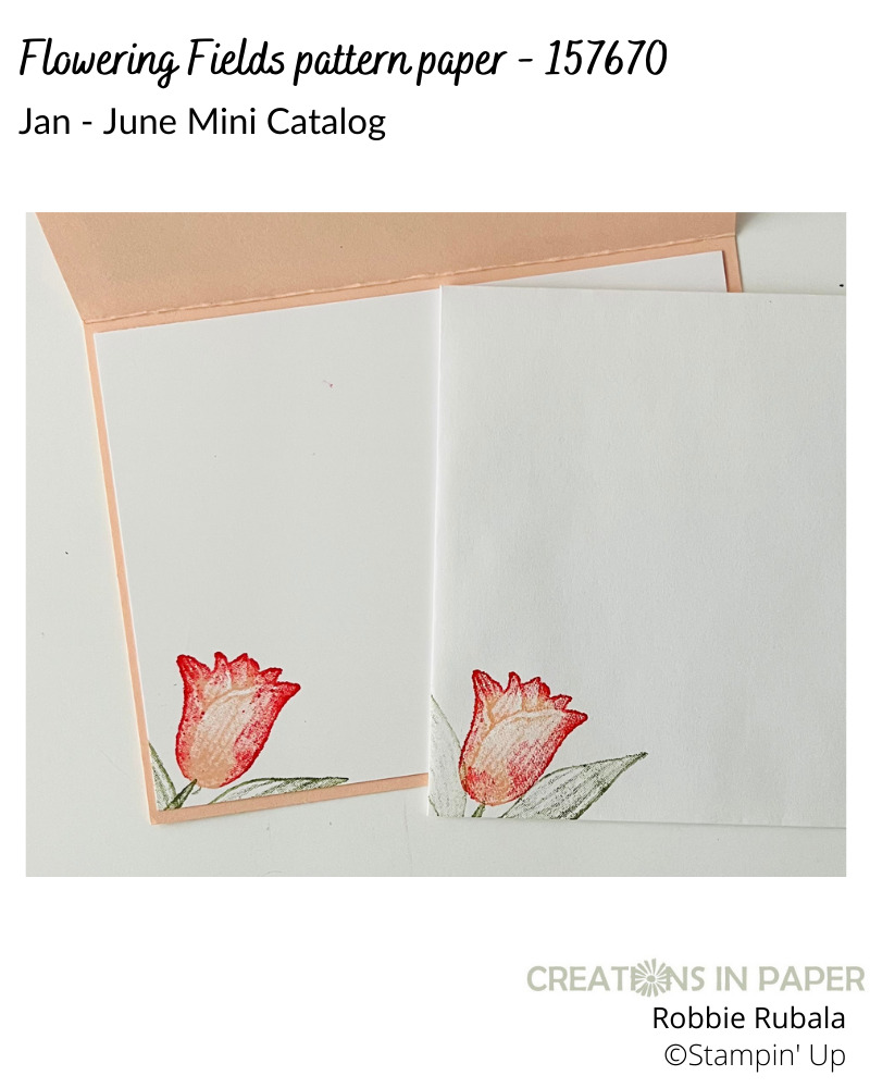 Stampin' Up Flowering Fields pattern paper - Creations in Paper