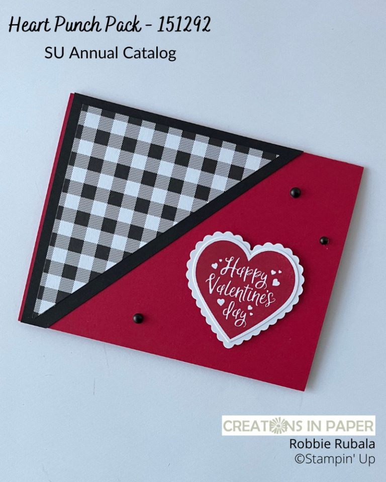 Stampin' Up Heart Punch Pack Masculine - Creations in Paper