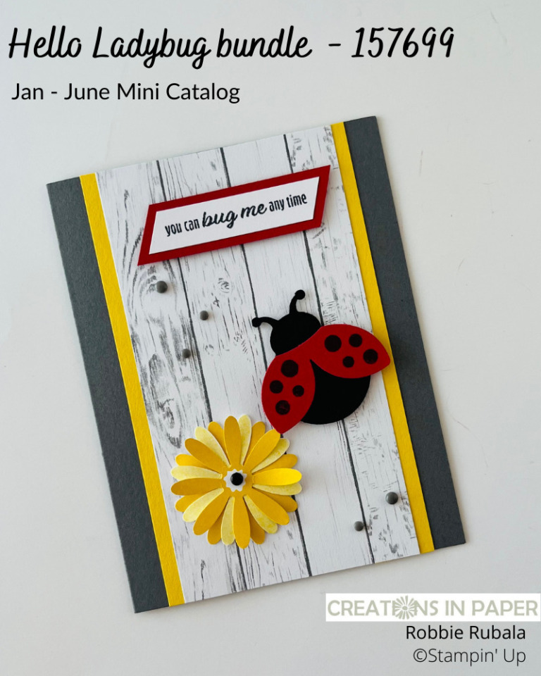 Stampin' Up Hello Ladybug Bug Me Anytime - Creations in Paper
