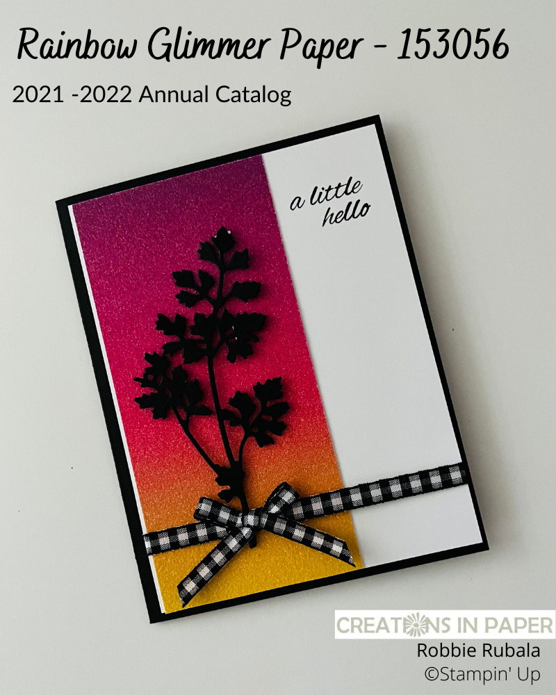 Stampin' Up Rainbow Glimmer Paper - Creations in Paper