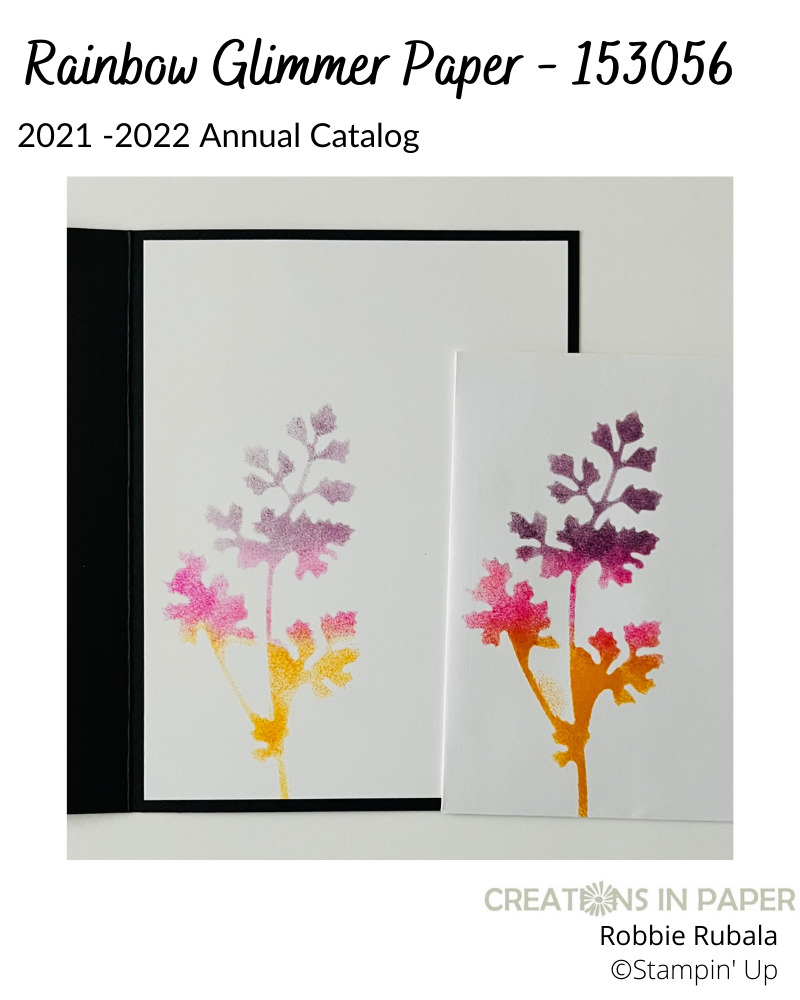 Stampin' Up Rainbow Glimmer Paper - Creations in Paper