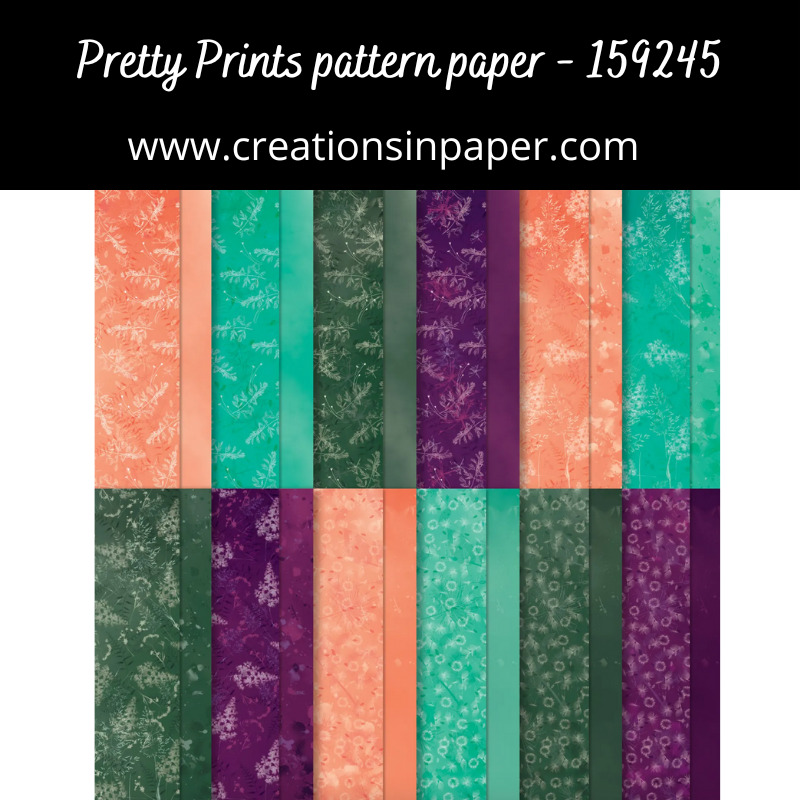 Stampin' Up Pretty Prints Fancy Fold - Creations in Paper