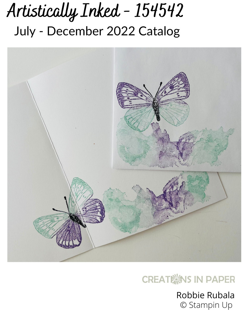 Stampin' Up Artistically Inked for a fun background - Creations in Paper