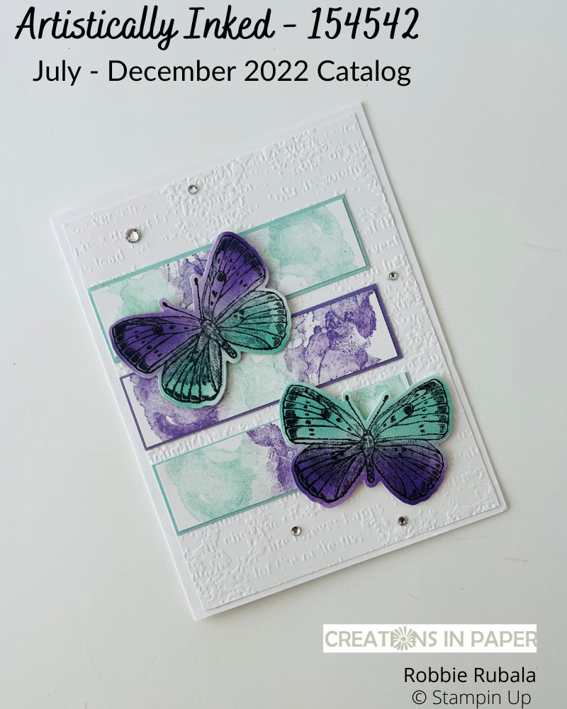 Stampin' Up Artistically Inked for a fun background - Creations in Paper