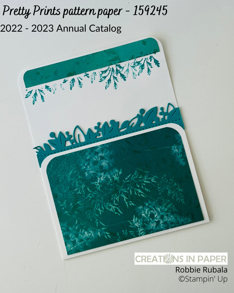 Stampin' Up Pretty Prints Fancy Fold - Creations in Paper
