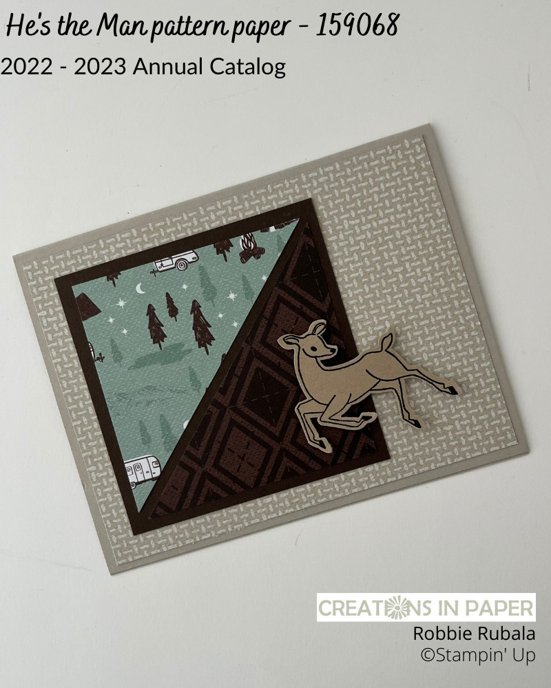 Stampin' Up He's the Man pattern paper for July Sheetload of Cards ...