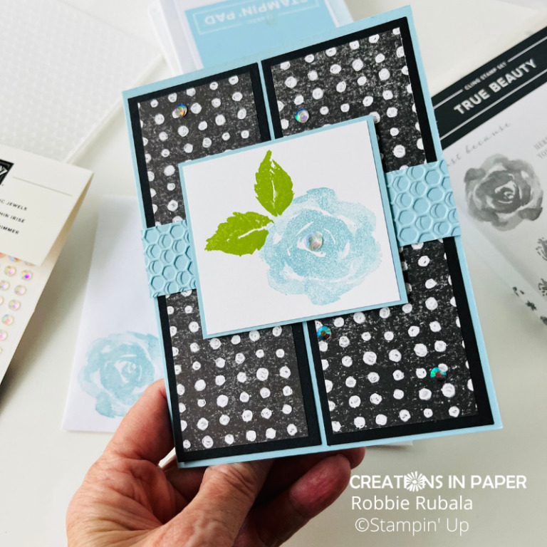 Stampin' Up True Beauty with Perfectly Penciled pattern paper ...