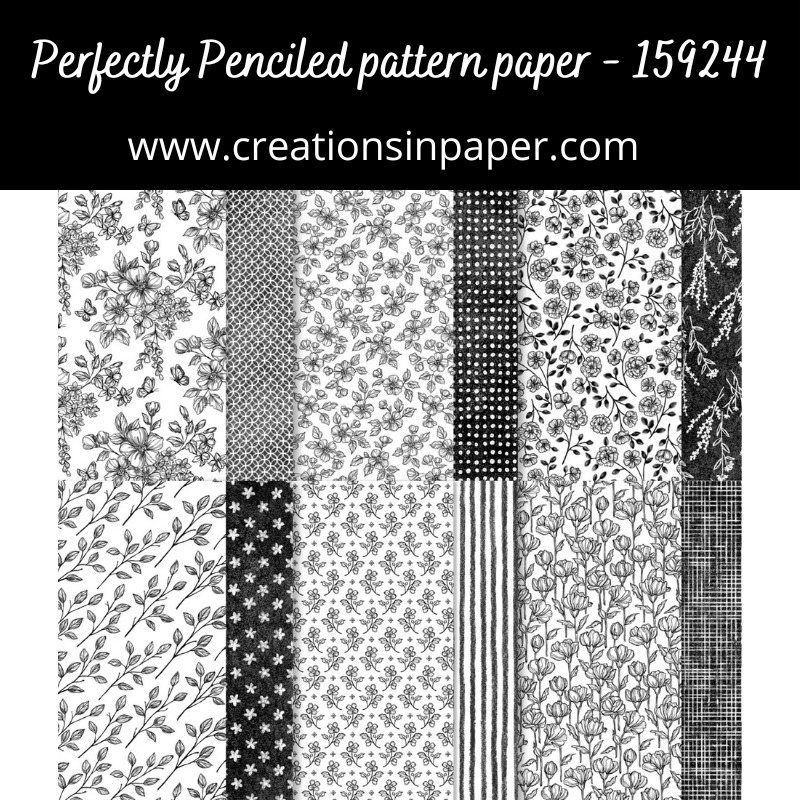 Stampin' Up Perfectly Penciled fun ribbon treatment - Creations in Paper