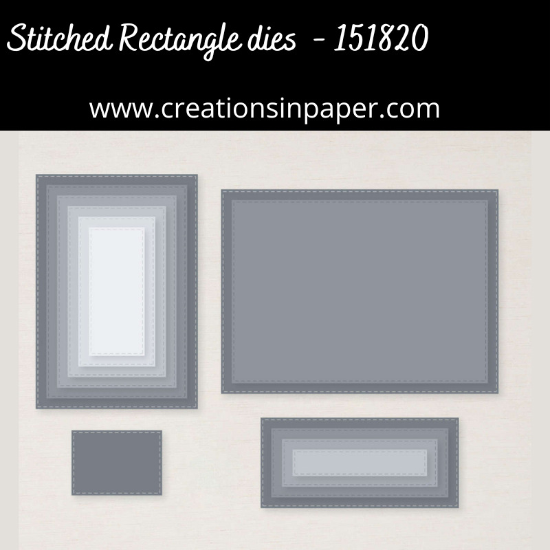 Stampin' Up Stitched Rectangle frame idea - Creations in Paper