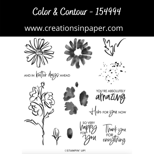 Stampin' Up Color & Contour easy layout - Creations in Paper