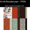 Stampin' Up He's the Man pattern paper creation - Creations in Paper