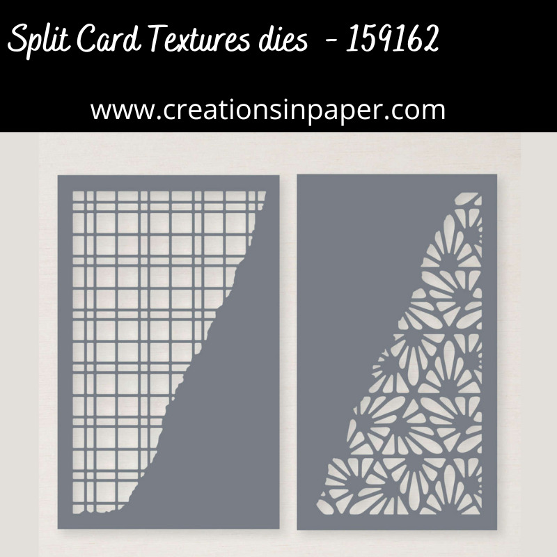 Stampin' Up Split Card Textures Idea - Creations in Paper