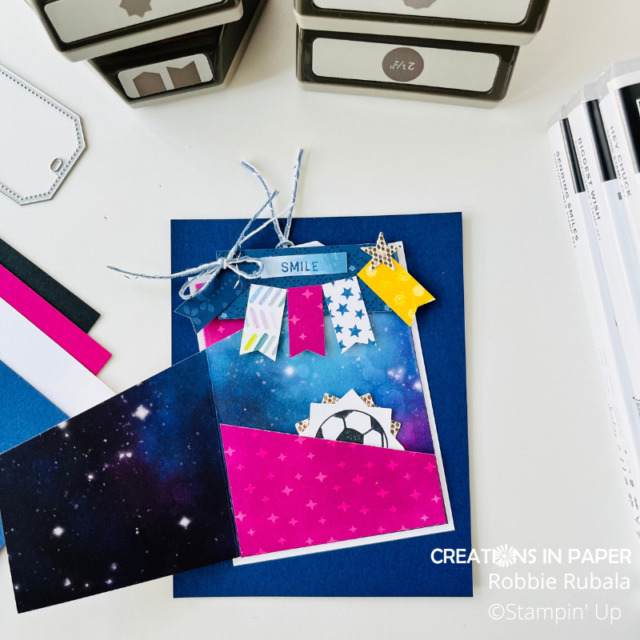 Zigzag mini pocket folder card - Creations in Paper