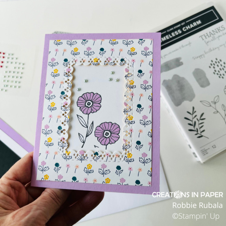 Darling Details dies - 2 cards from 1 die - Creations in Paper