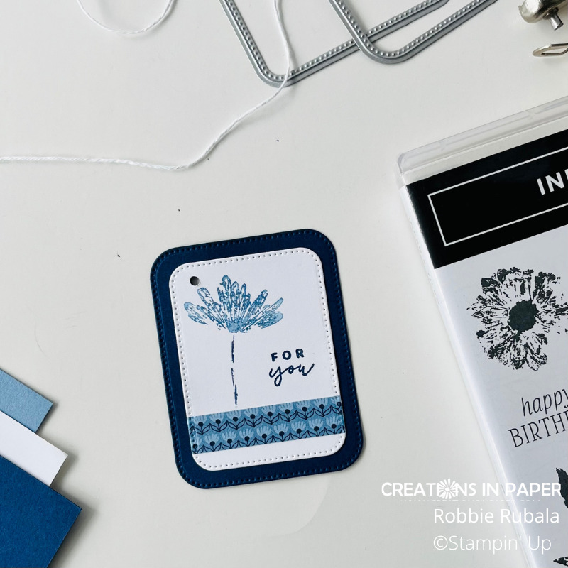 Tag for Slimline Card Box - Creations in Paper