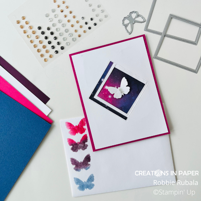 Fun with dies for unique card - Creations in Paper