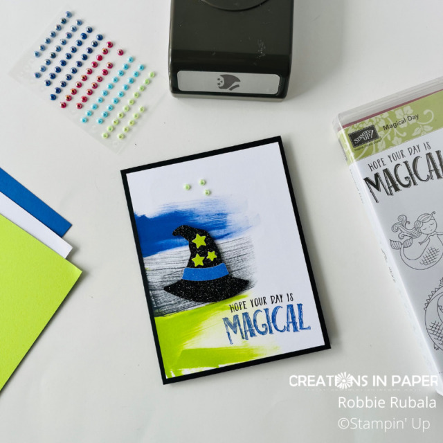 Ink swiping for a fun accent - Creations in Paper