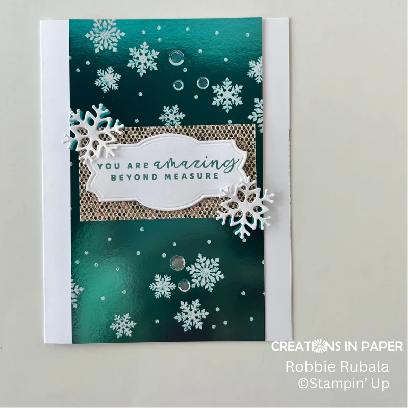 Stampin' Up Snowflake Magic dsp Amazing idea - Creations in Paper