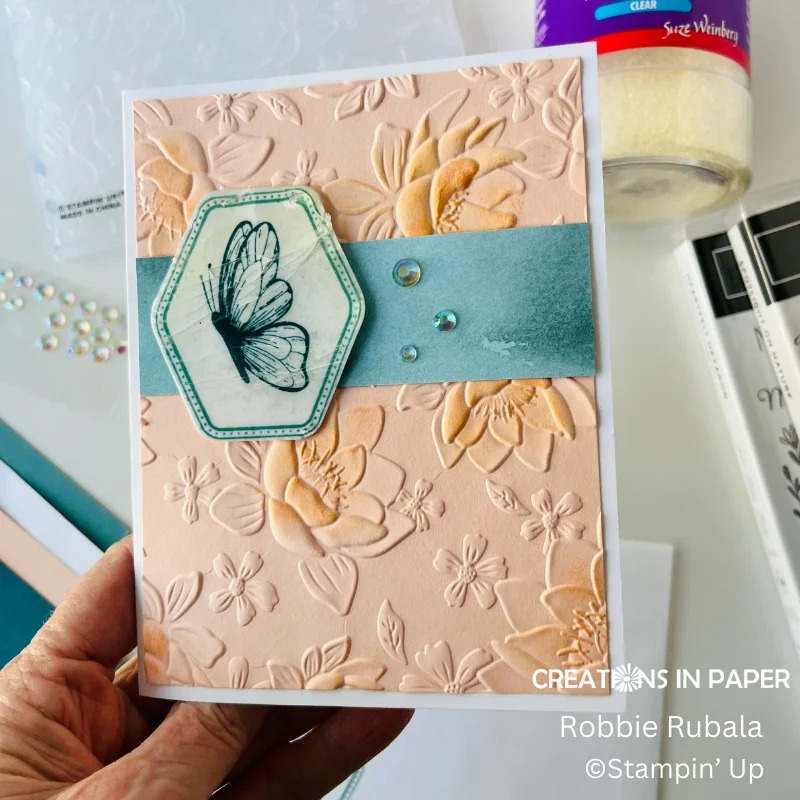 Cracked Glass embossing idea - Creations in Paper
