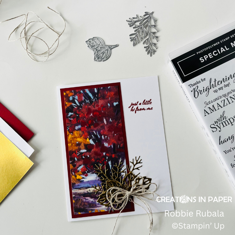 Emboss die cuts for a card element - Creations in Paper