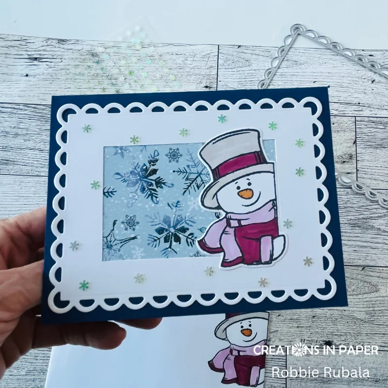 Pink & Main Snowman Peekers - Creations in Paper