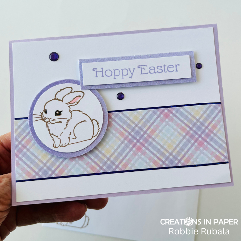 Hoppy Easter with a cute bunny - Creations in Paper