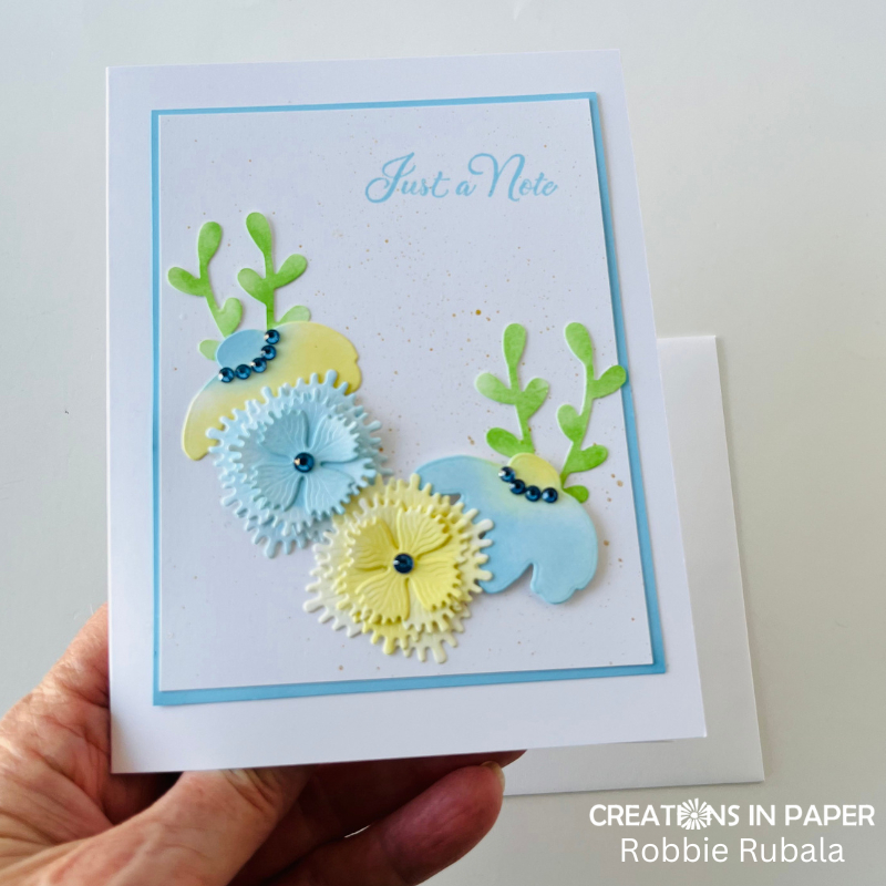 Ink blended flowers - Creations in Paper