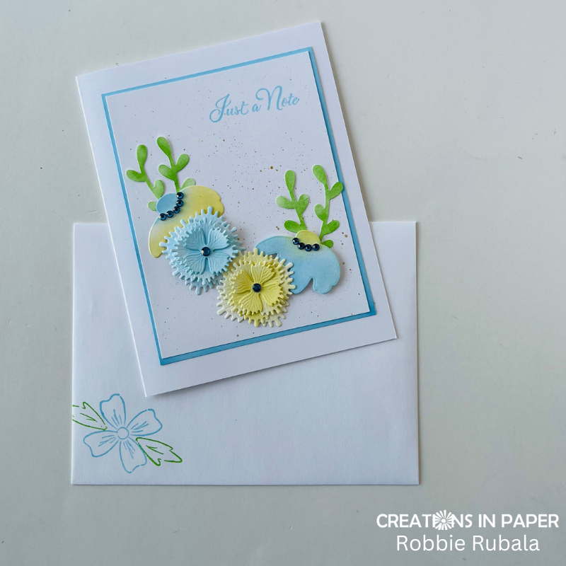 Ink blended flowers - Creations in Paper