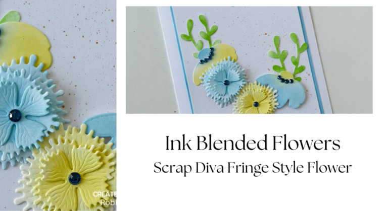 Ink blended flowers - Creations in Paper