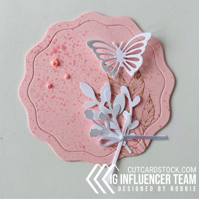 Pretty wavy circle embellishment cluster - Creations in Paper