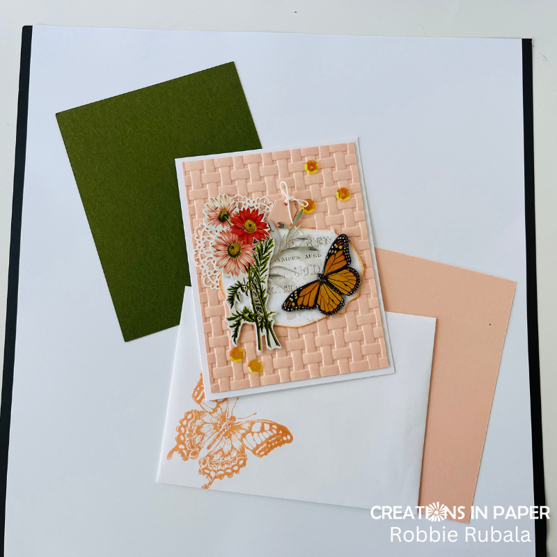 Playing with an embellishment cluster - Creations in Paper