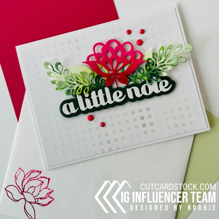 A little note with CutCardStock - Creations in Paper