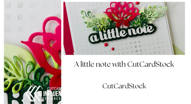A little note with CutCardStock - Creations in Paper