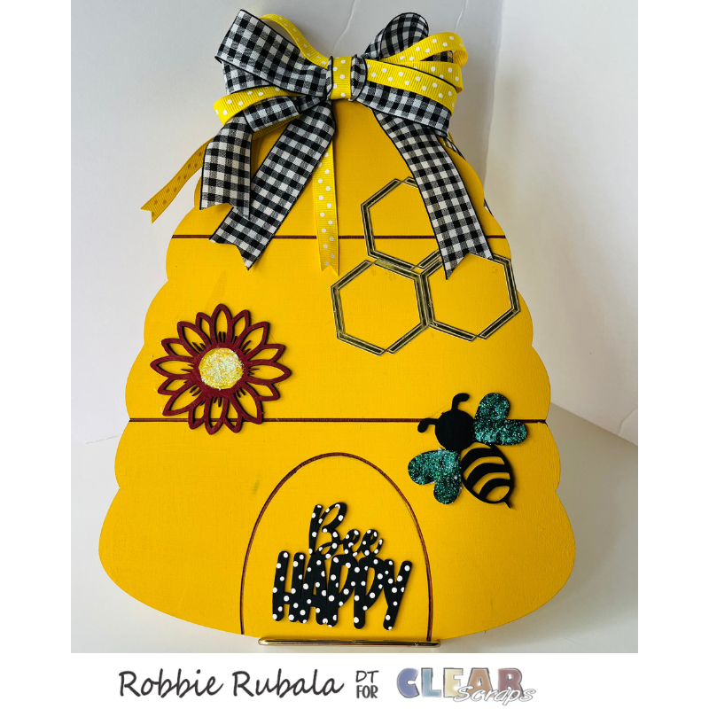 Shiplap Bee Hive home decor idea - Creations in Paper
