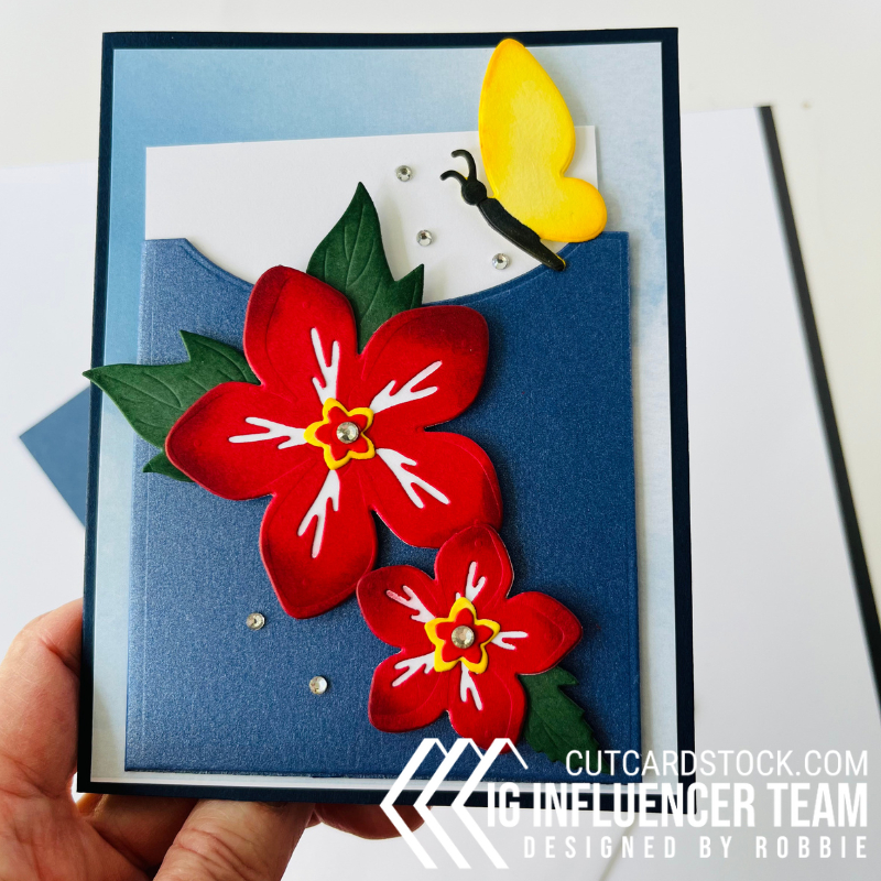 Flower pocket card with CutCardStock - Creations in Paper