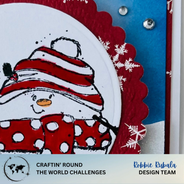 Cute snowman for color challenge at Craftin’ Round the World ...